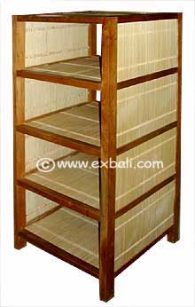 COMBINATION TEAK BAMBOO FURNITURE- SHELVING - [ EXPORT BALI ]